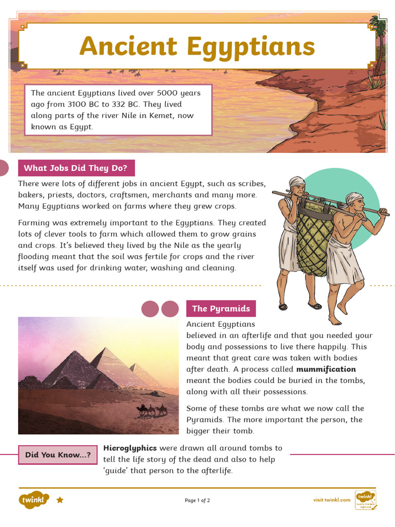 t2 e 5355 Lks2 Ancient Egyptians Differentiated Reading Comprehension ...