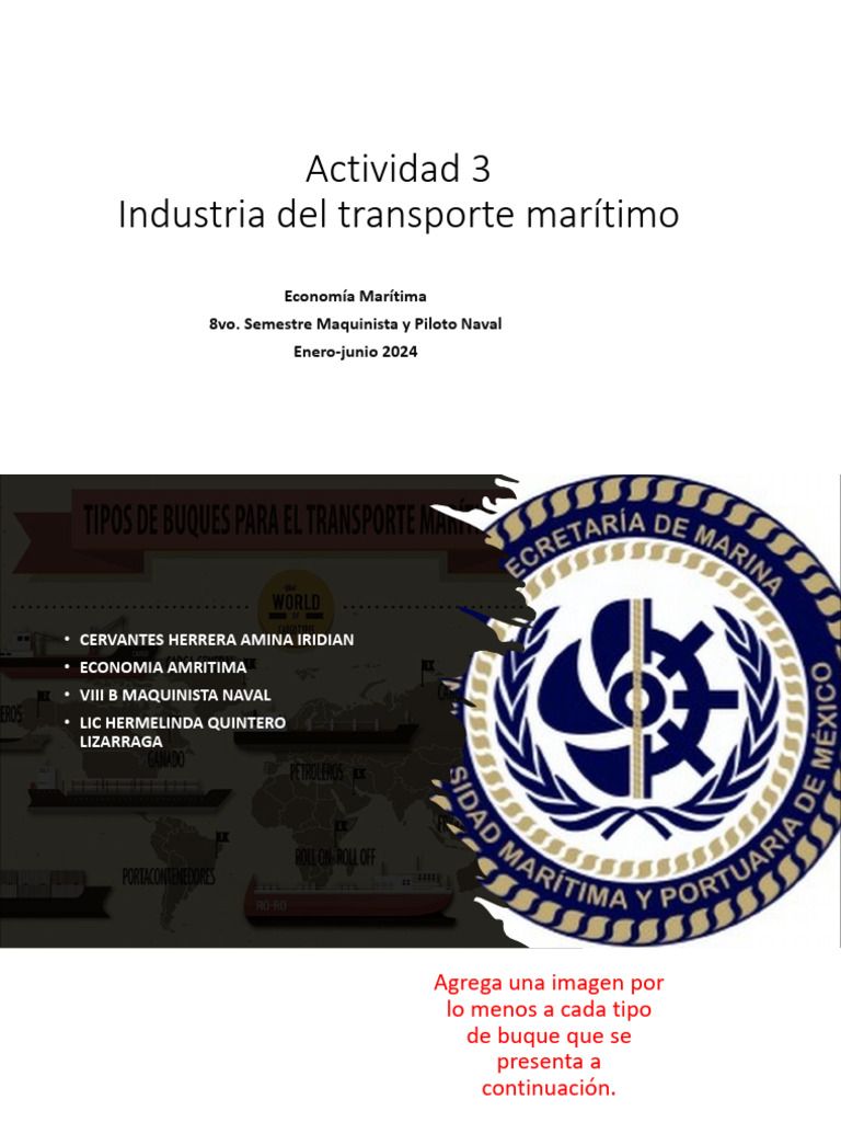 Actividad 3 Transporte Marítimo | PDF | Transportar | Buques