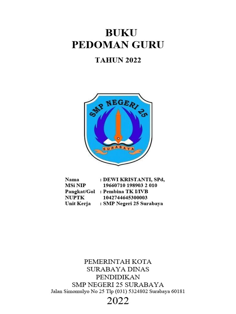 Buku Pedoman Guru 2022 | PDF