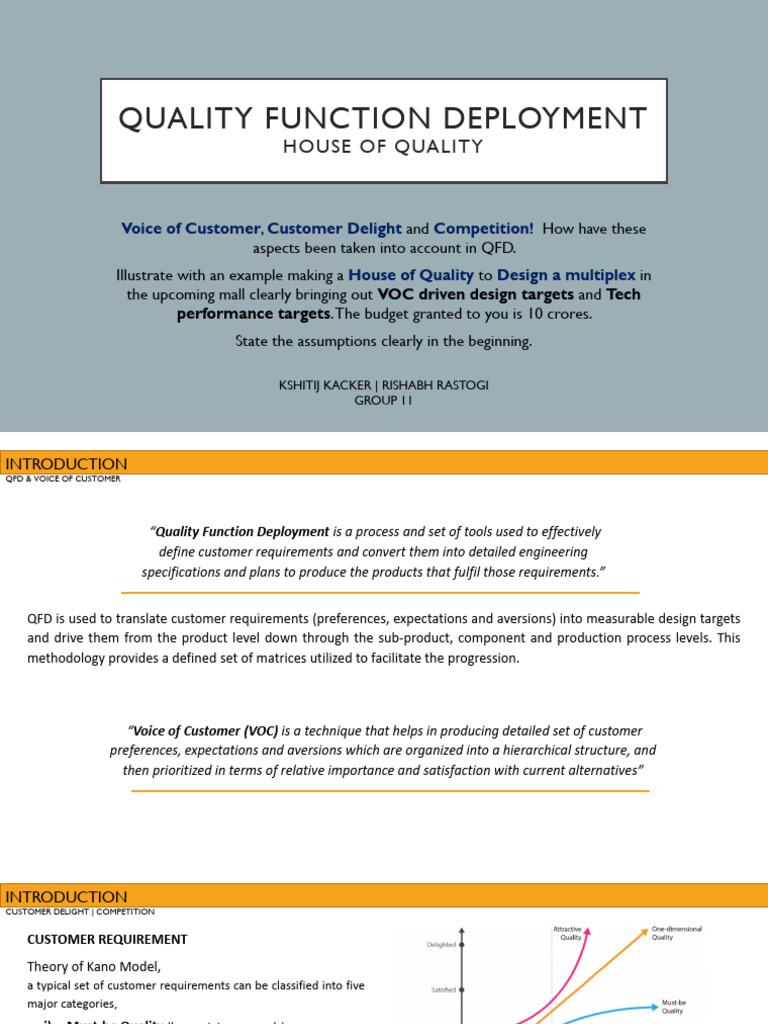 Quality Function Deployment | PDF