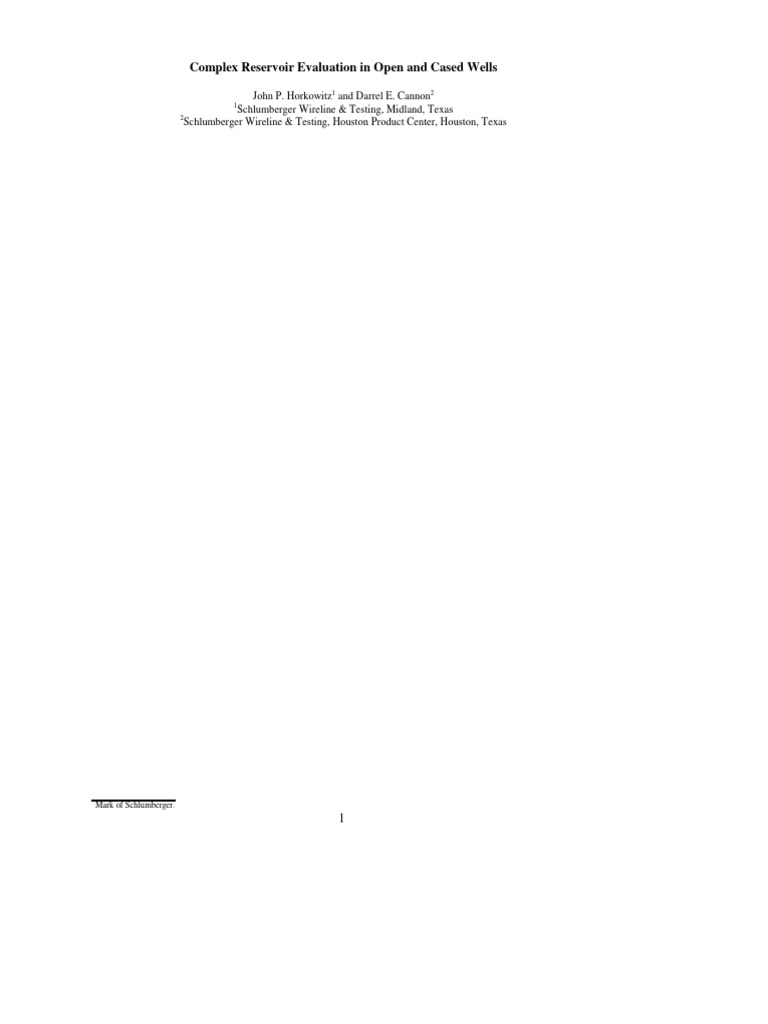 Complex Reservoir Evaluation in Open and Cased Wells - RST | PDF ...