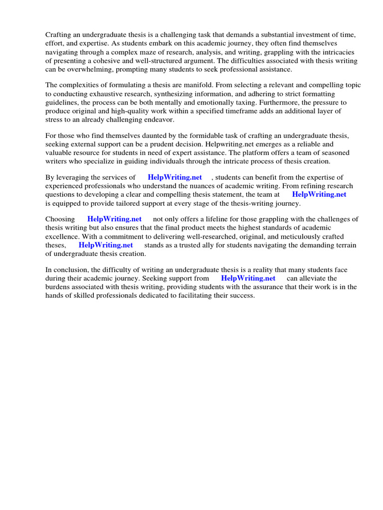 How To Make Undergraduate Thesis | PDF | Thesis | Science