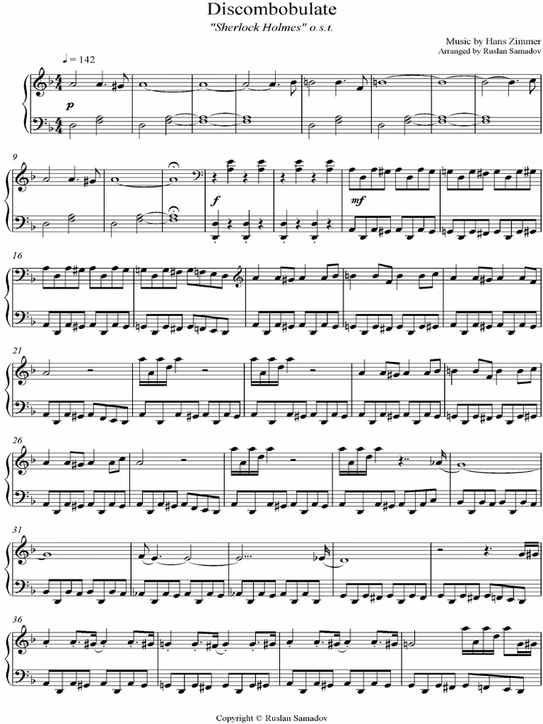 Discombobulate-Hans-Zimmer-Sherlock Holmes | PDF