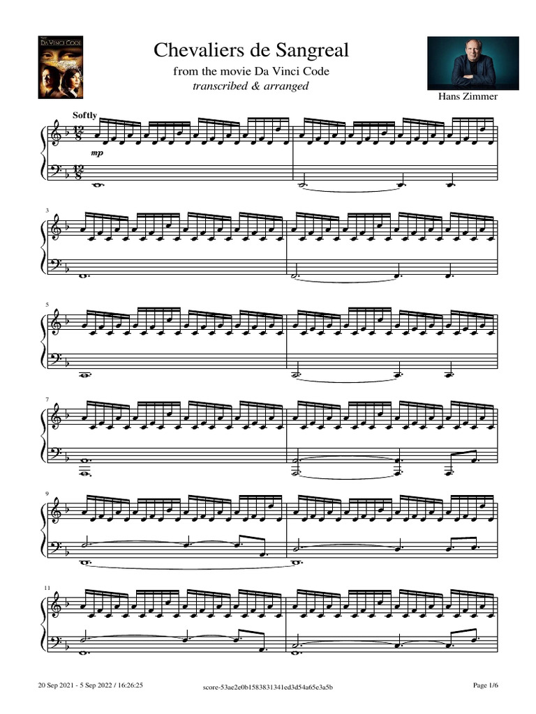 CHEVALIERS DE SANGREAL Hans Zimmer Chevaliers de Sangreal Hans Zimmer | PDF