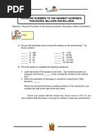 Rounding Off Worksheet | PDF