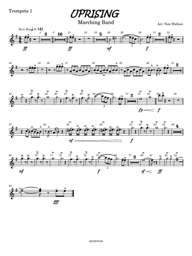 Uprising Marching Band Arrangements | PDF