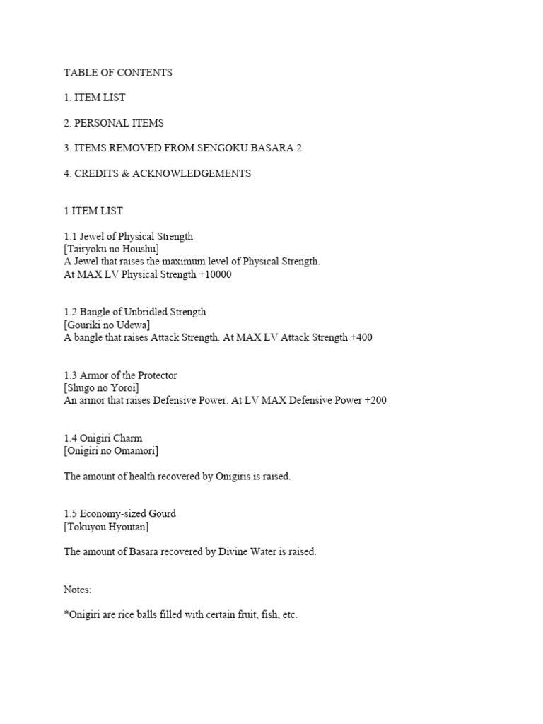 Item Basara | PDF | History