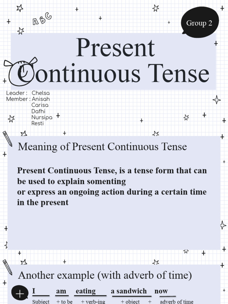 Present Continuous Tense | PDF