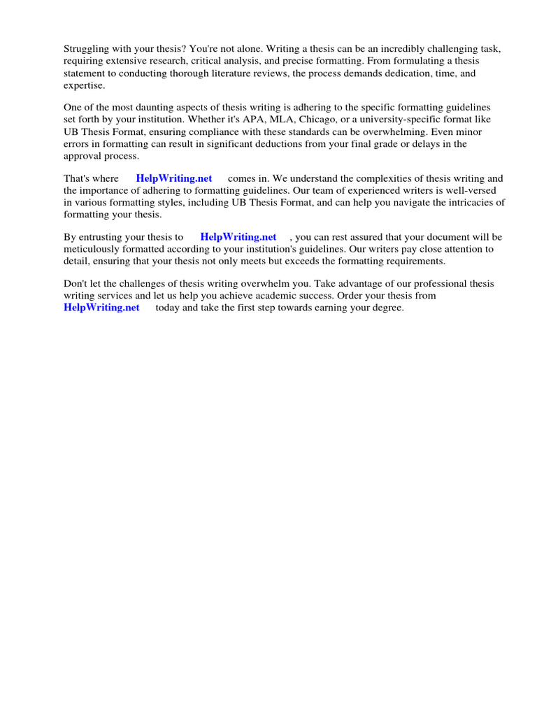 Ub Thesis Format | PDF | Geographic Information System | Thesis