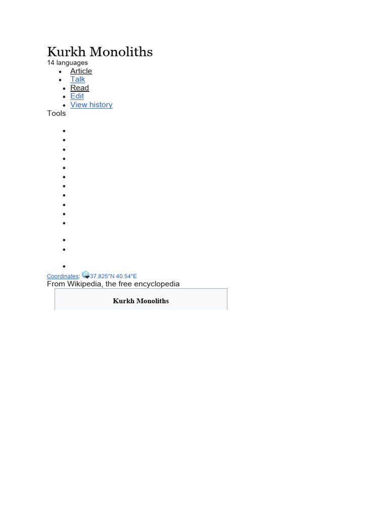 Kurkh Monoliths | PDF