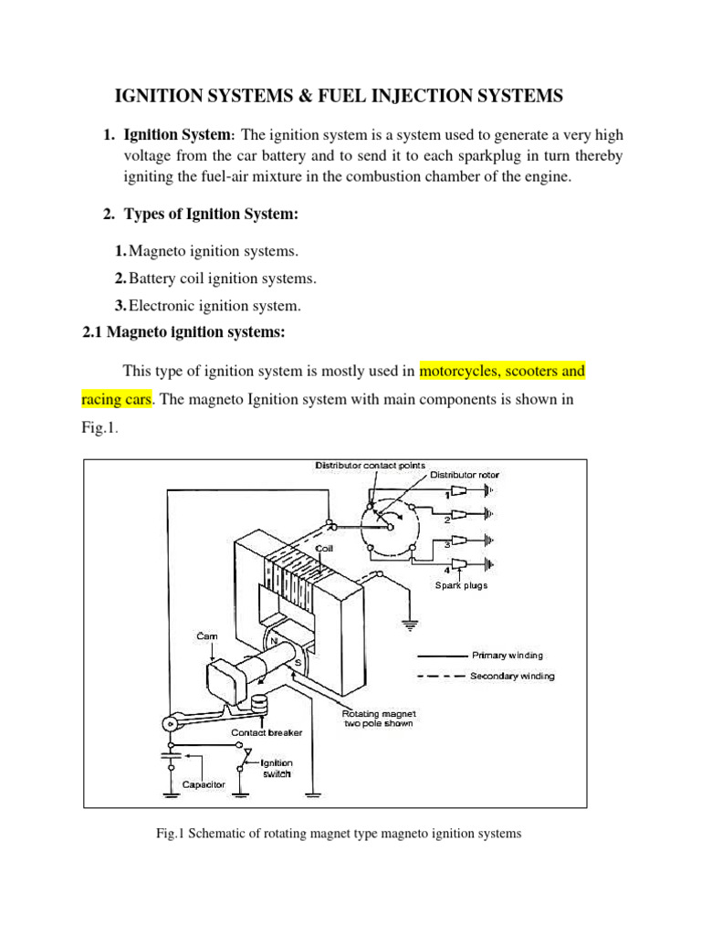 Types of Ignition Systems Explained | PDF | Ignition System | Internal ...