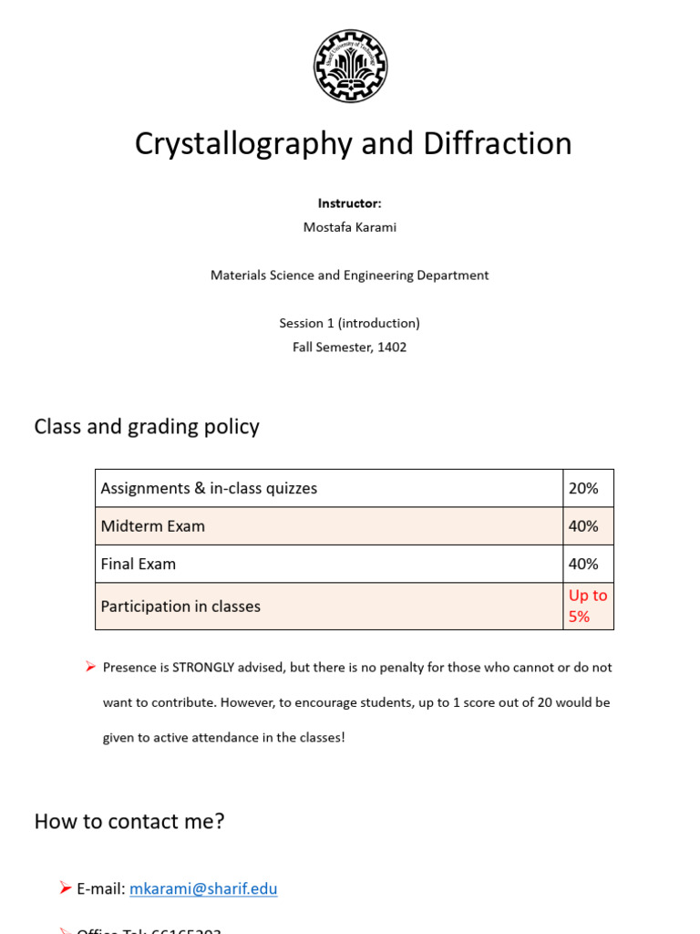 Session 1 Pdf Crystal Crystallite