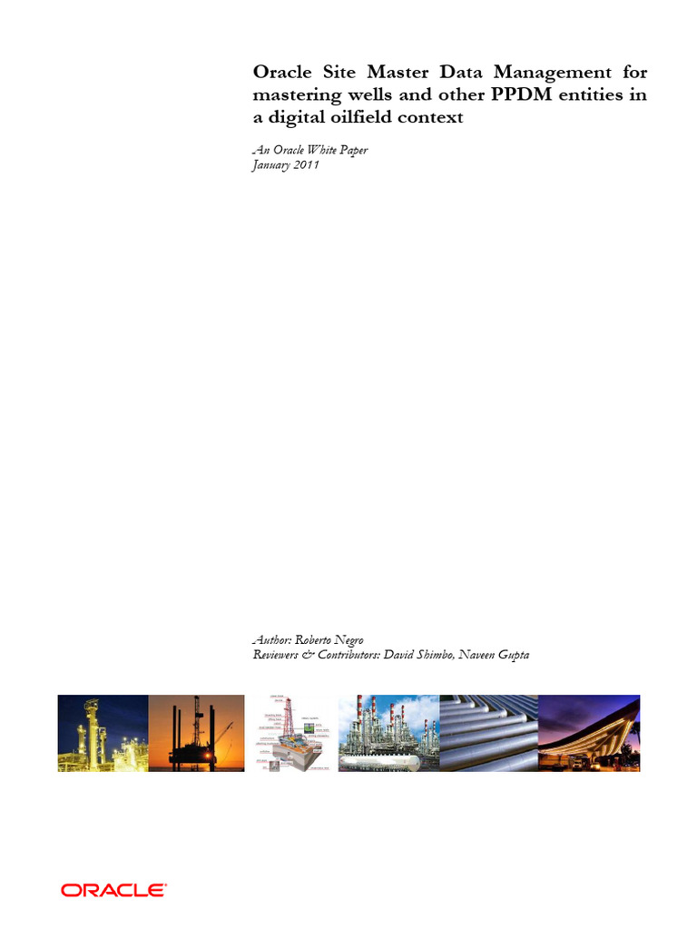 Oracle MDM For Digital Oilfield 304647 | PDF