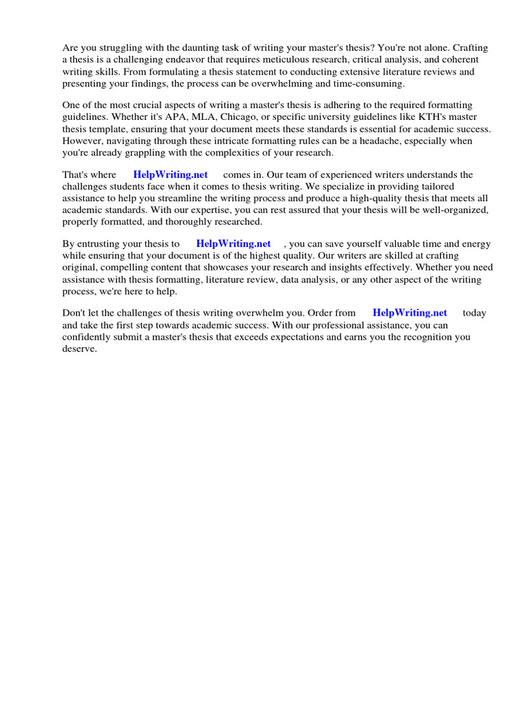 Master Thesis Template KTH | PDF | Thesis | Heat