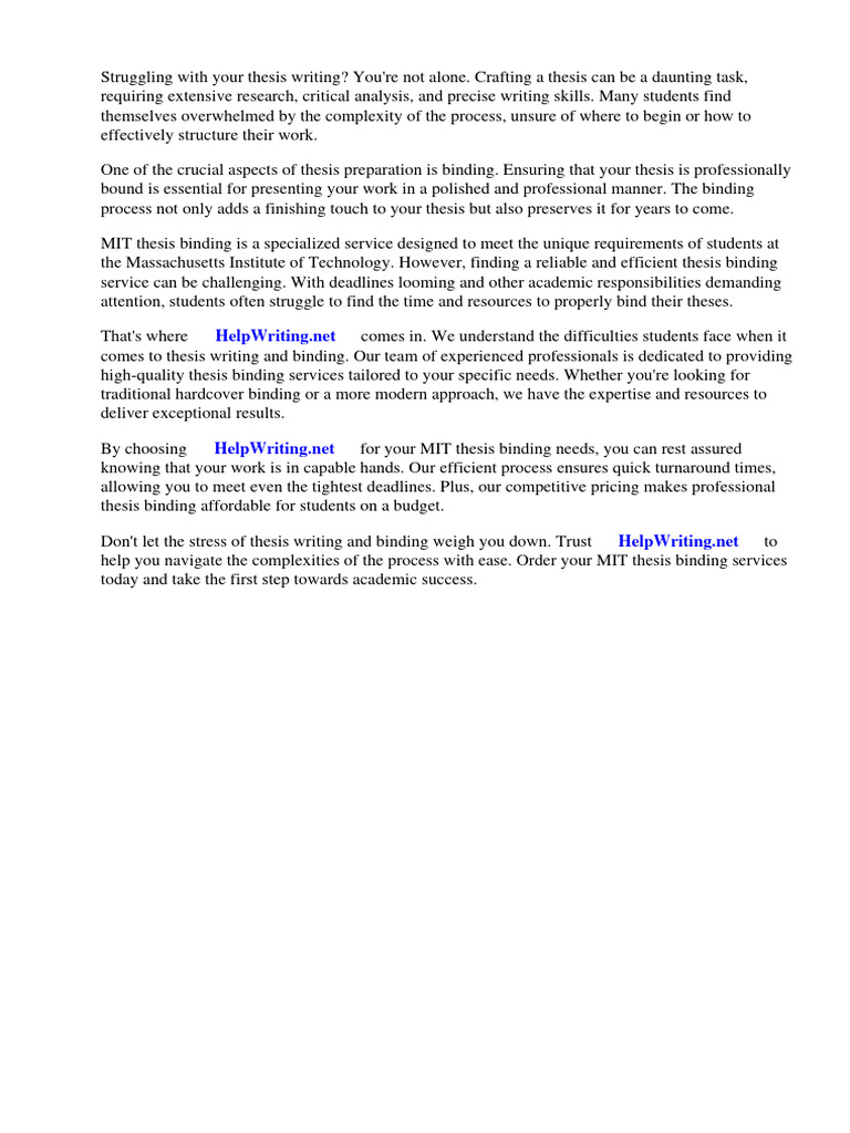 Mit Thesis Binding | Download Free PDF | Bookbinding | Thesis