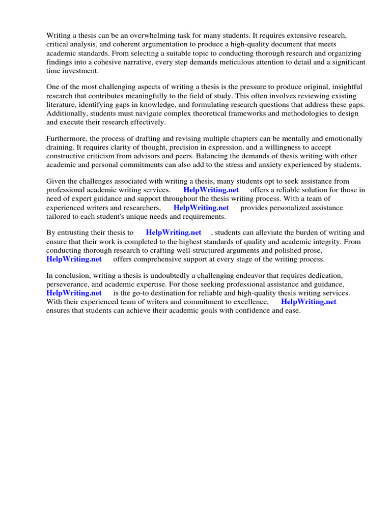 Thesis Illustration Essay | PDF | Essays | Thesis