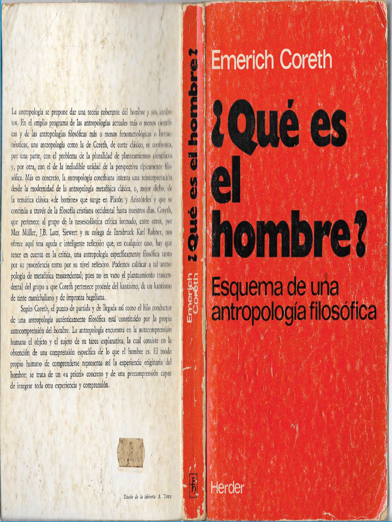 Coreth Emerich Que Es El Hombre | PDF | Verdad | Realidad