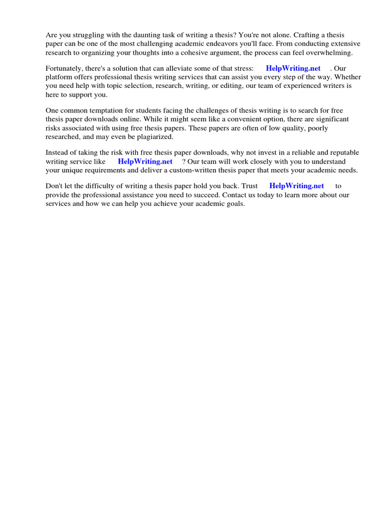 Avoid Risks of Free Thesis Papers | PDF | Banks | Thesis