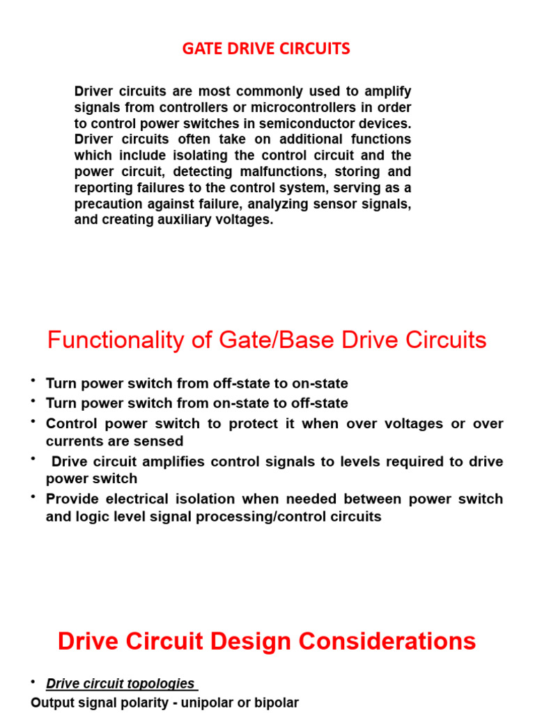 Driver and Snubber Circuit Overview | PDF | Science & Mathematics ...