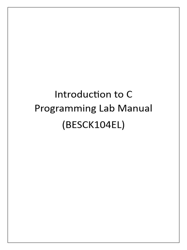 C Programming Lab Manual Pdf Computer Programming Computing 2120