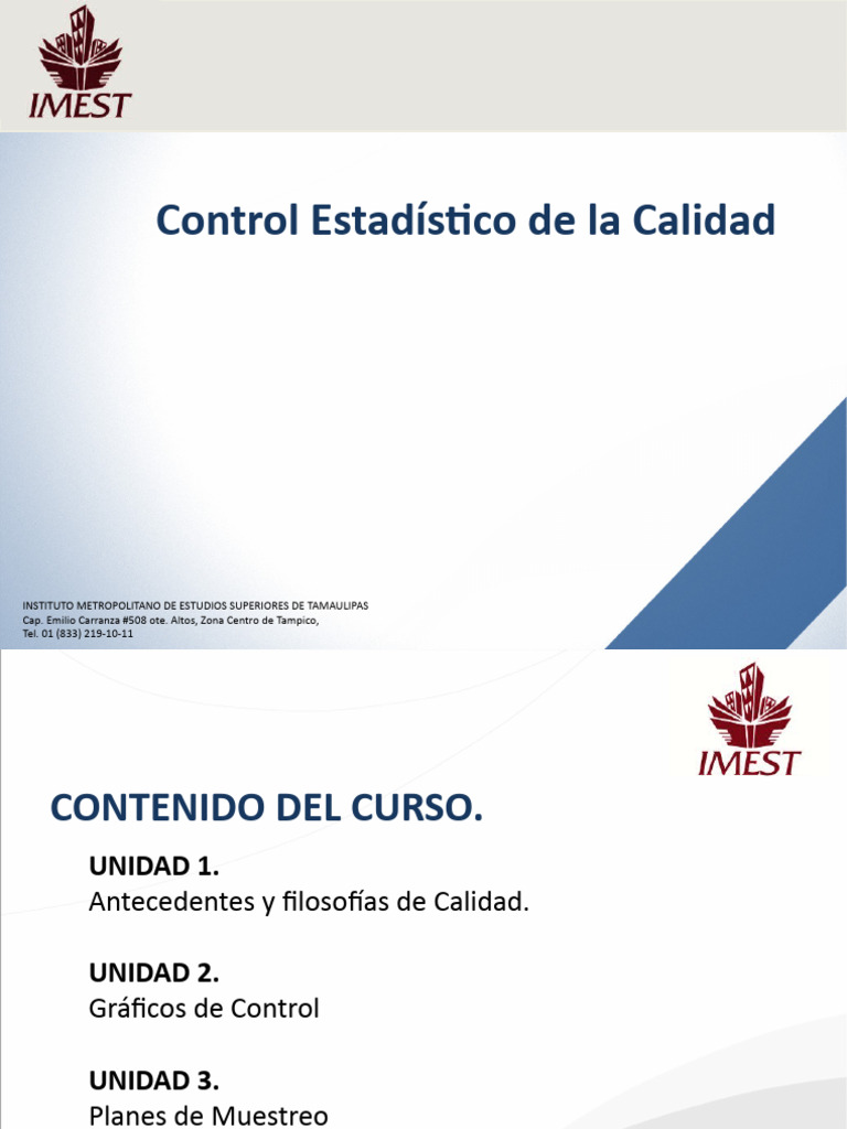 Control Estadístico de La Calidad | PDF | Calidad | Procesos de negocio