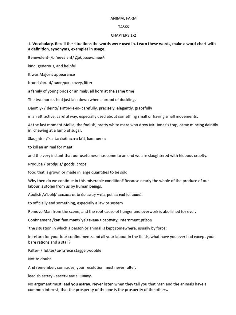 Animal Farm 1-2 | PDF