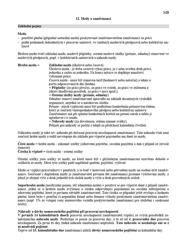 Mzdy A Zame Îstnanci | PDF