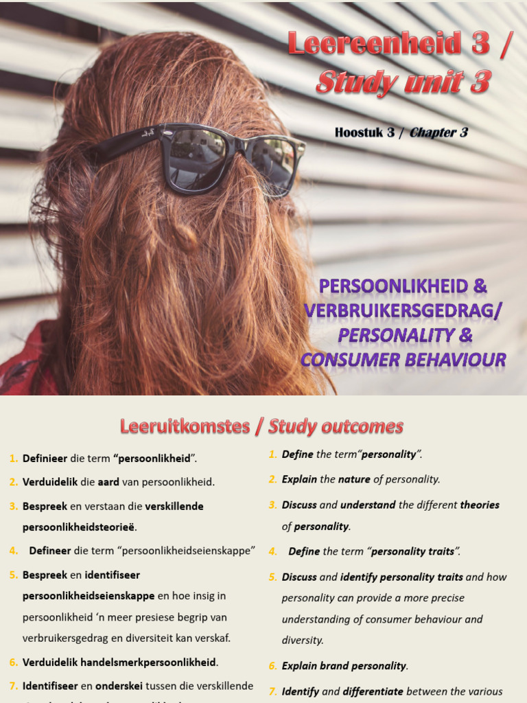 BMAR 316 Study Unit 3 - 2024 - Edited | PDF | Id | Social Psychology