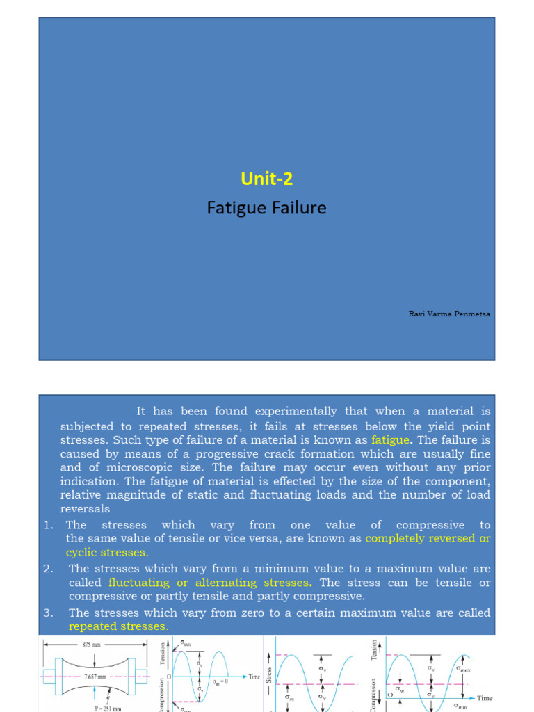 DME Unit 2 Fatigue Failure PDF | PDF | Strength Of Materials | Fracture