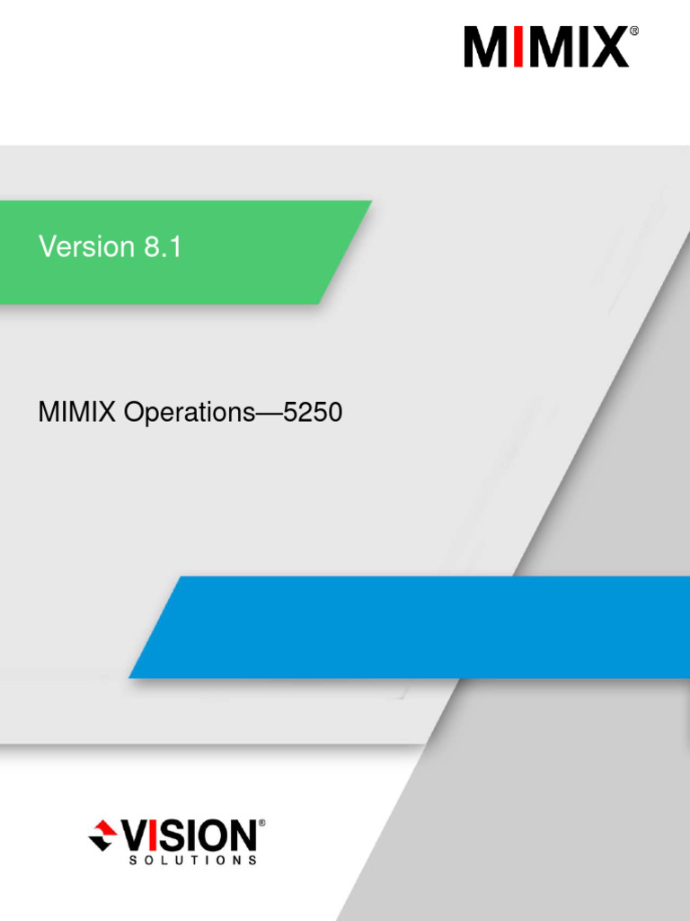 MIMIX Operations 5250 | PDF