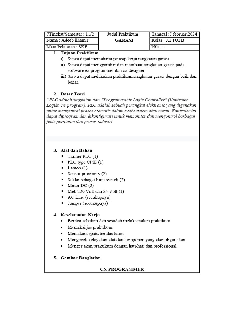 Laporan Adeeb Ilham R (Garasi) | PDF | Komputer | Teknologi & Rekayasa