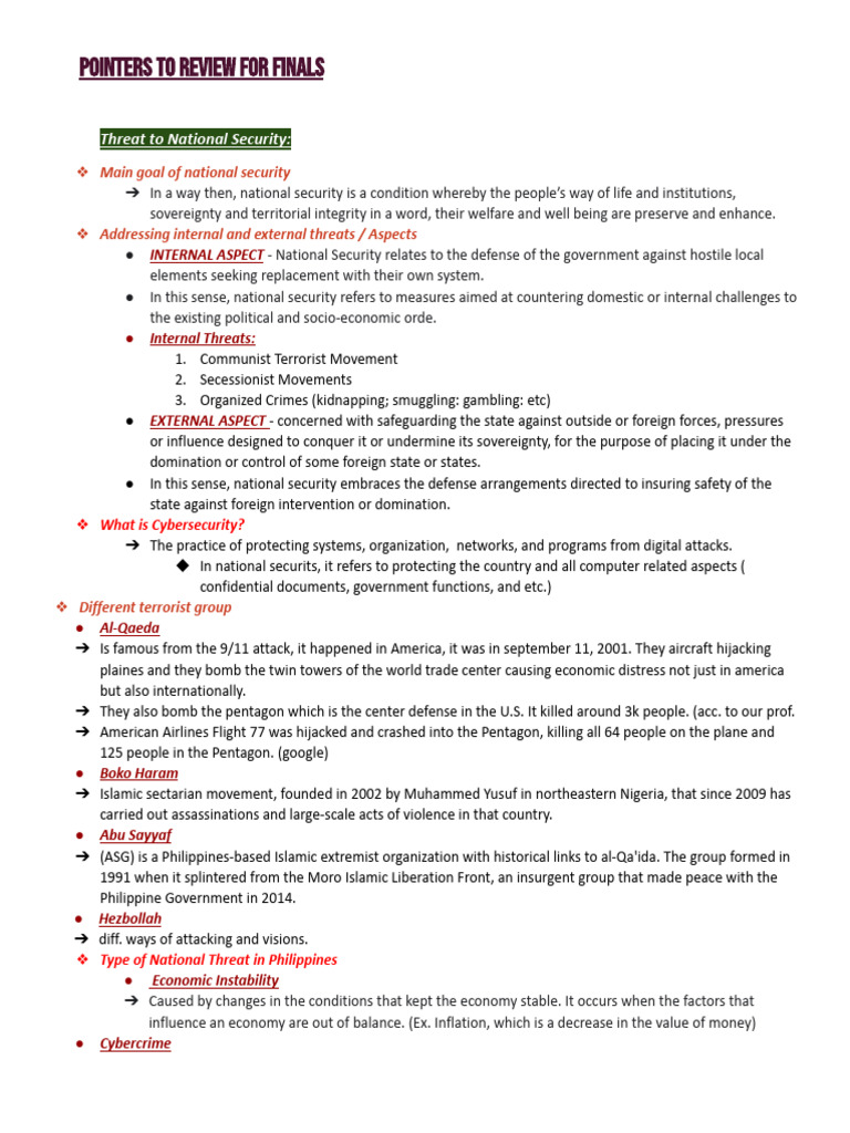 NSTP Pointers To Review For Finals | PDF | Leadership | Hiv/Aids