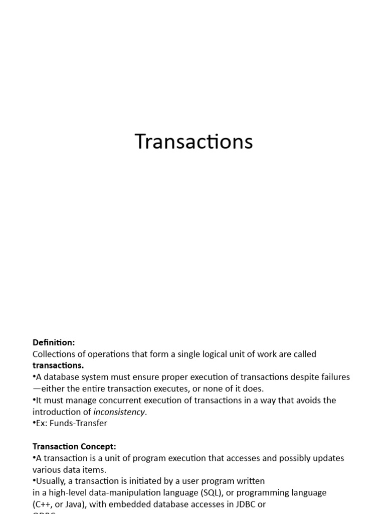 DBMS Transactions 1 | PDF | Database Transaction | Acid