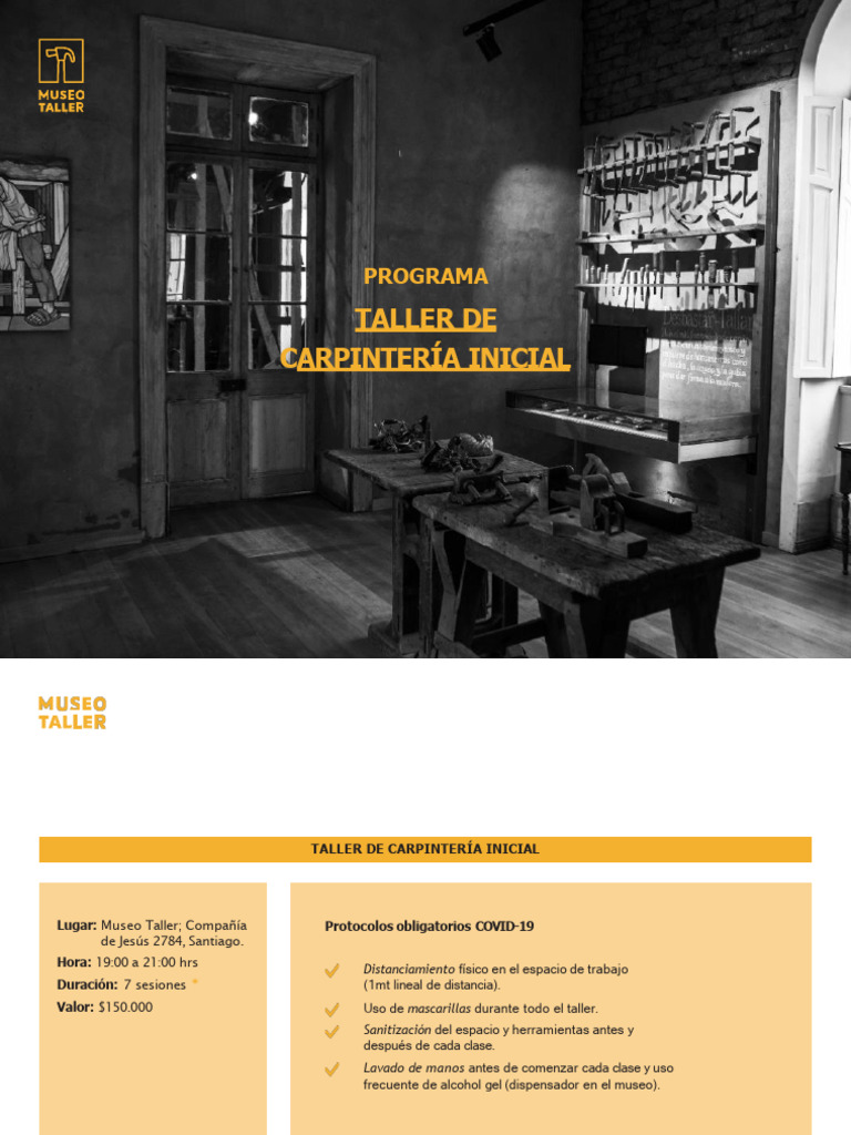 Programa Carpinteria Inicial 2023 | PDF | Carpintería | Herramientas