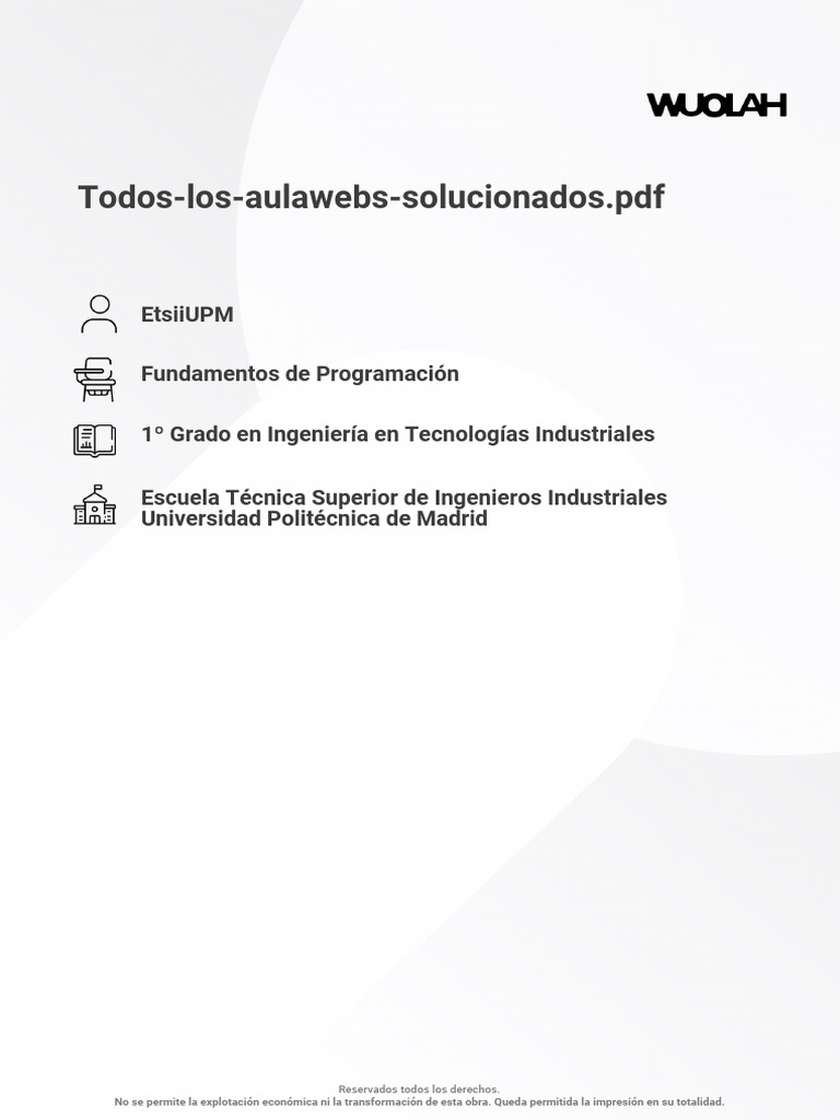 Wuolah Free Todos Los Aulawebs Solucionados | PDF | Poco | Programa de computadora