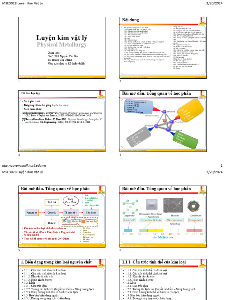 Chuong 1. Bien Dang Deo Trong Kim Loai Nguyen Chat - 1.1 Tinh The Hoc | PDF
