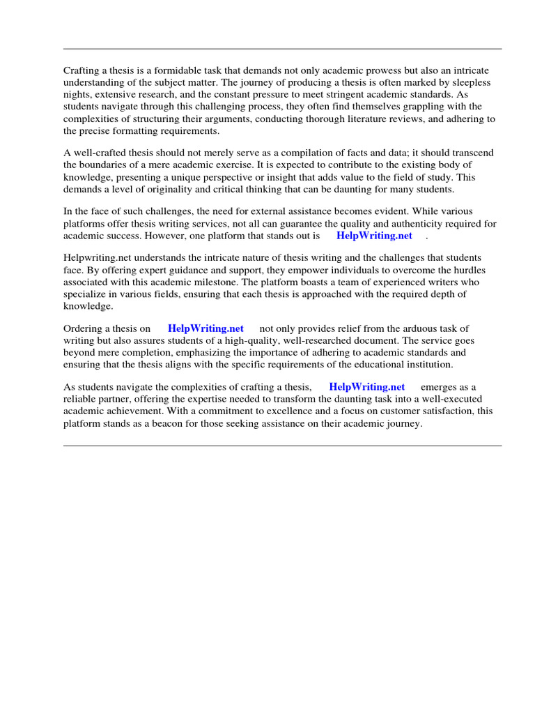 What Should A Thesis Do | PDF | Career & Growth