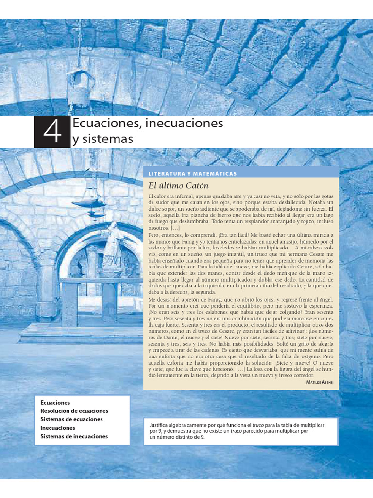 UD7 Ecuaciones - Inecuaciones - Sistemas - Santillana | PDF | Ecuaciones | Multiplicación