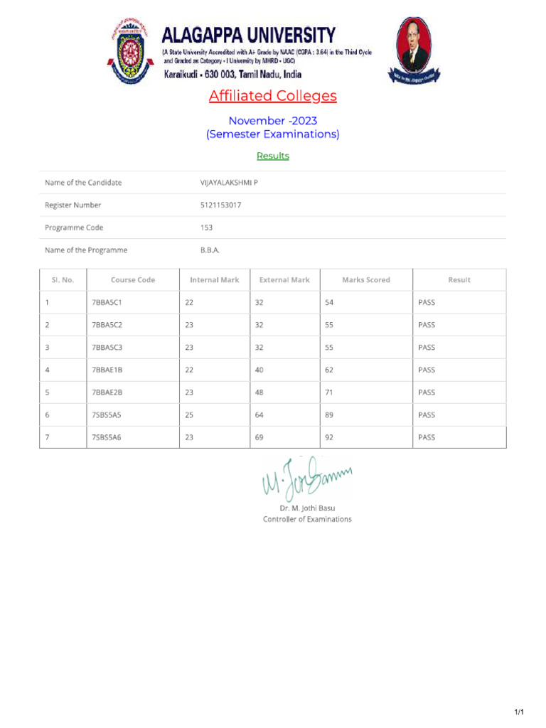 Viji I Sem - 050308 | PDF