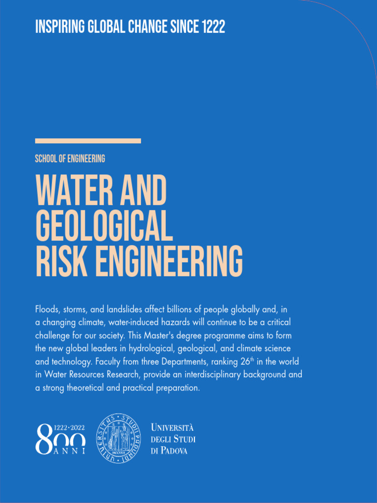 Master's in Water & Geological Risk Engineering | PDF | Engineering | Water