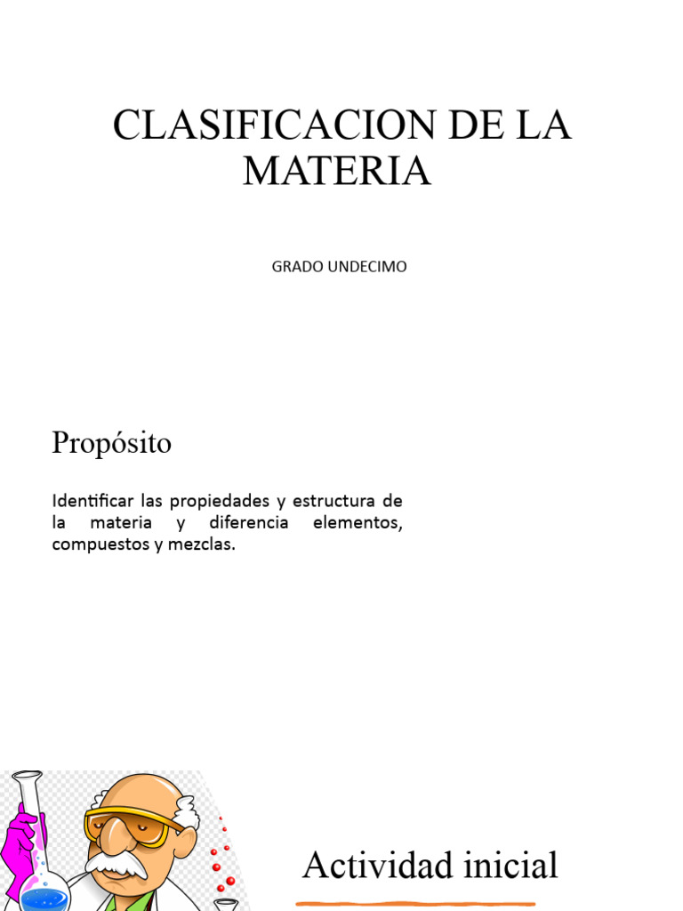 Clasificacion de La Materia Once (Autoguardado) | PDF | Mezcla | Importar