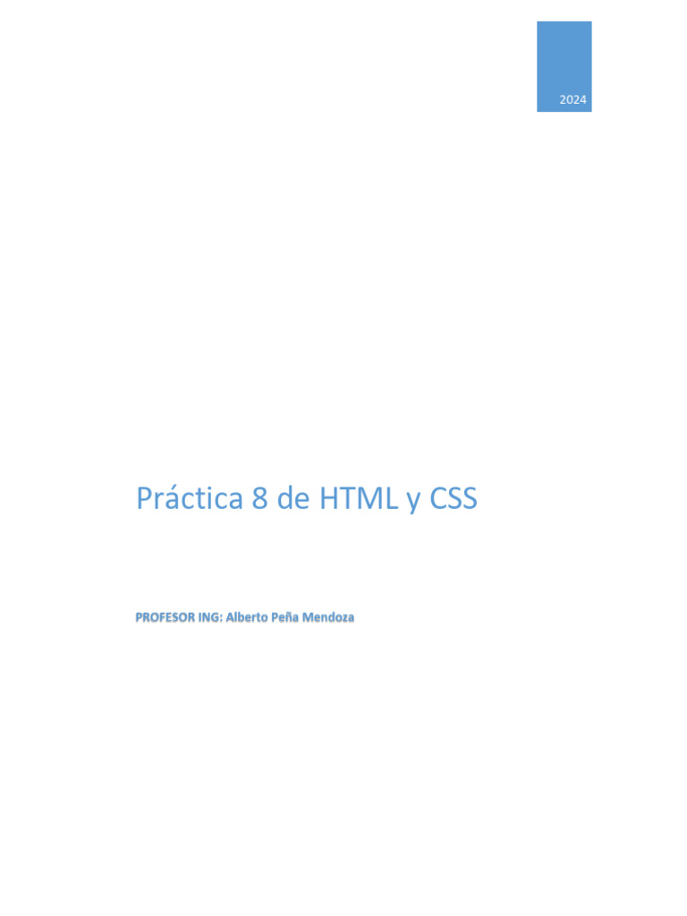 Practica 8 de HTML y Css | PDF | Informática