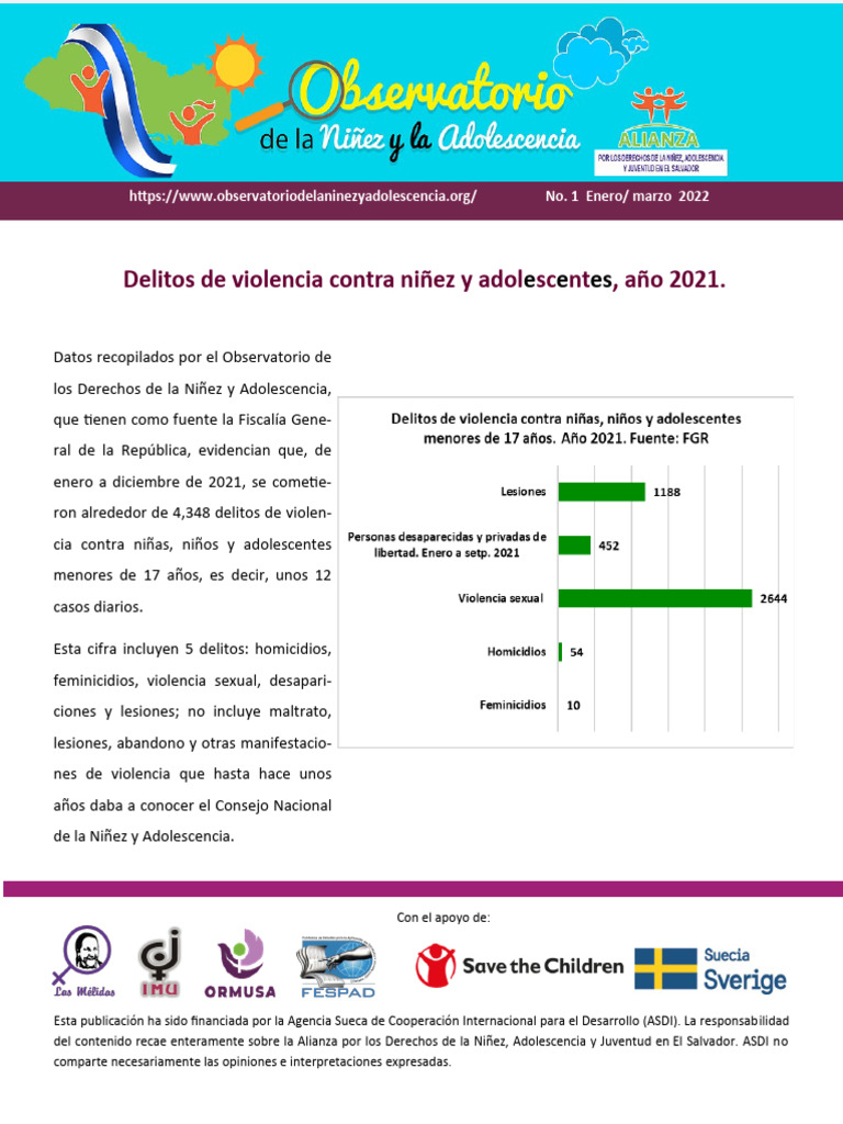 Boletina 1 Derechos de La NNA Enero Marzo 2022 | PDF | La violencia contra las mujeres ...