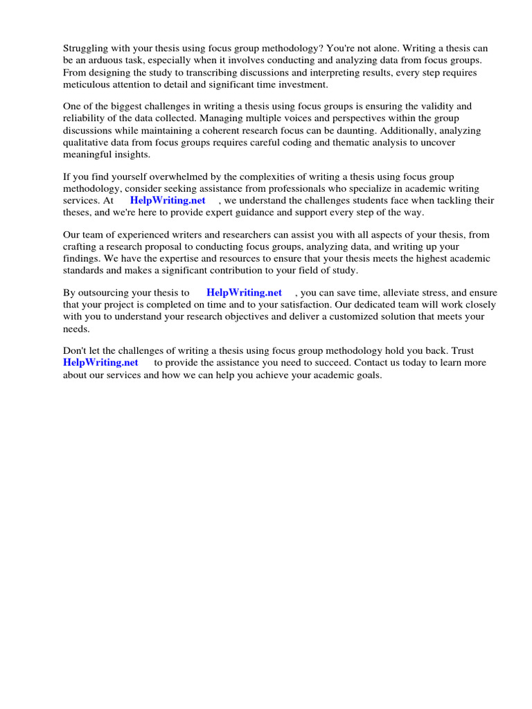 Thesis Using Focus Group | PDF | Focus Group | Qualitative Research
