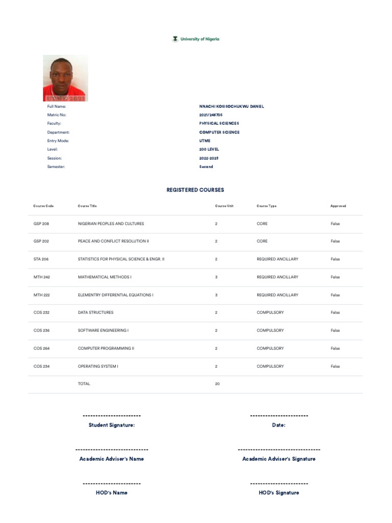 Course Reg | PDF | Information Technology | Science