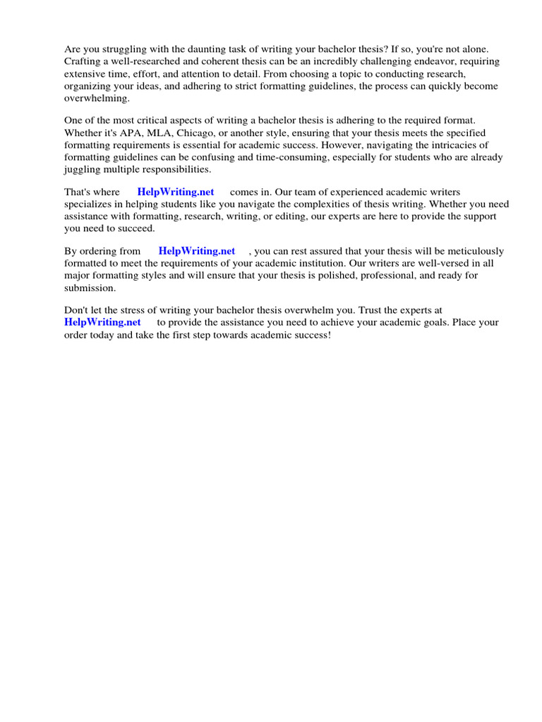 Formatvorlage Bachelor Thesis | Download Free PDF | Thesis