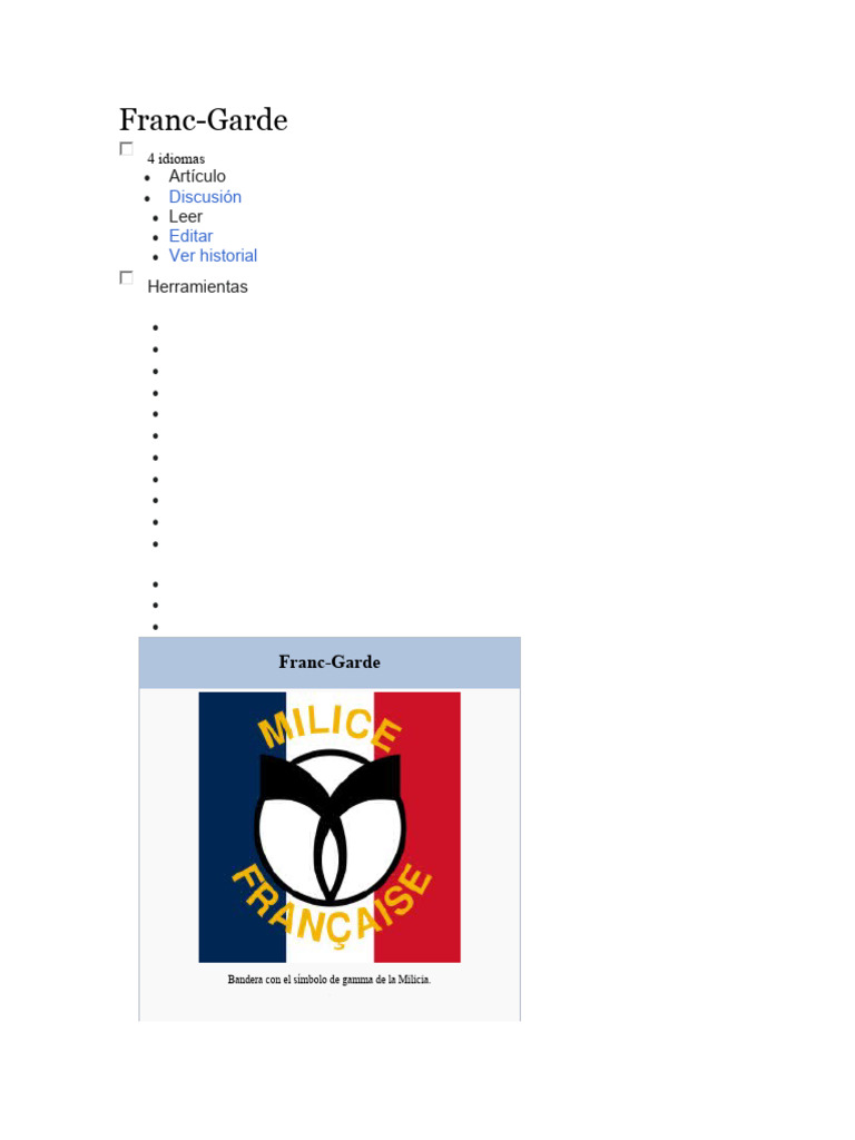 Franc Garde | PDF | Guerra y política | Militares de francia