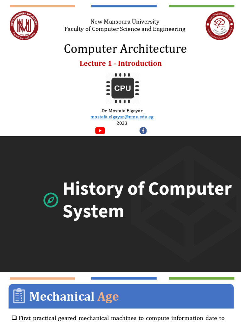 Lecture_1 | PDF | Computer Data Storage | Central Processing Unit