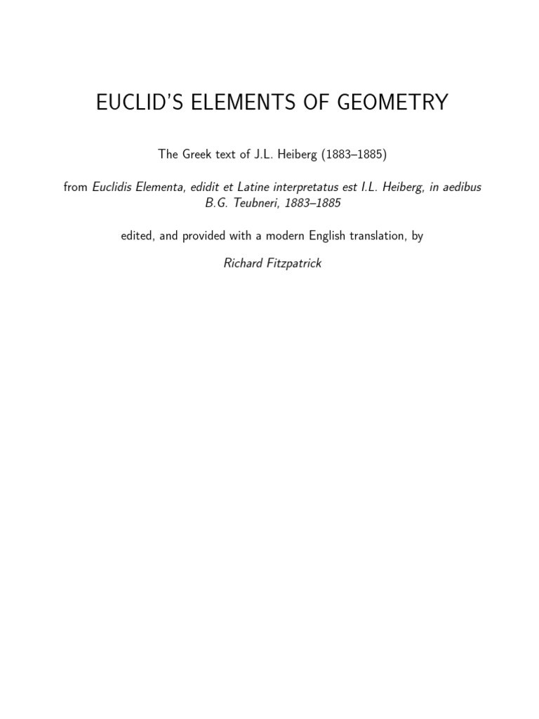 Euclid Book 1 | Download Free PDF | Geometry | Euclid