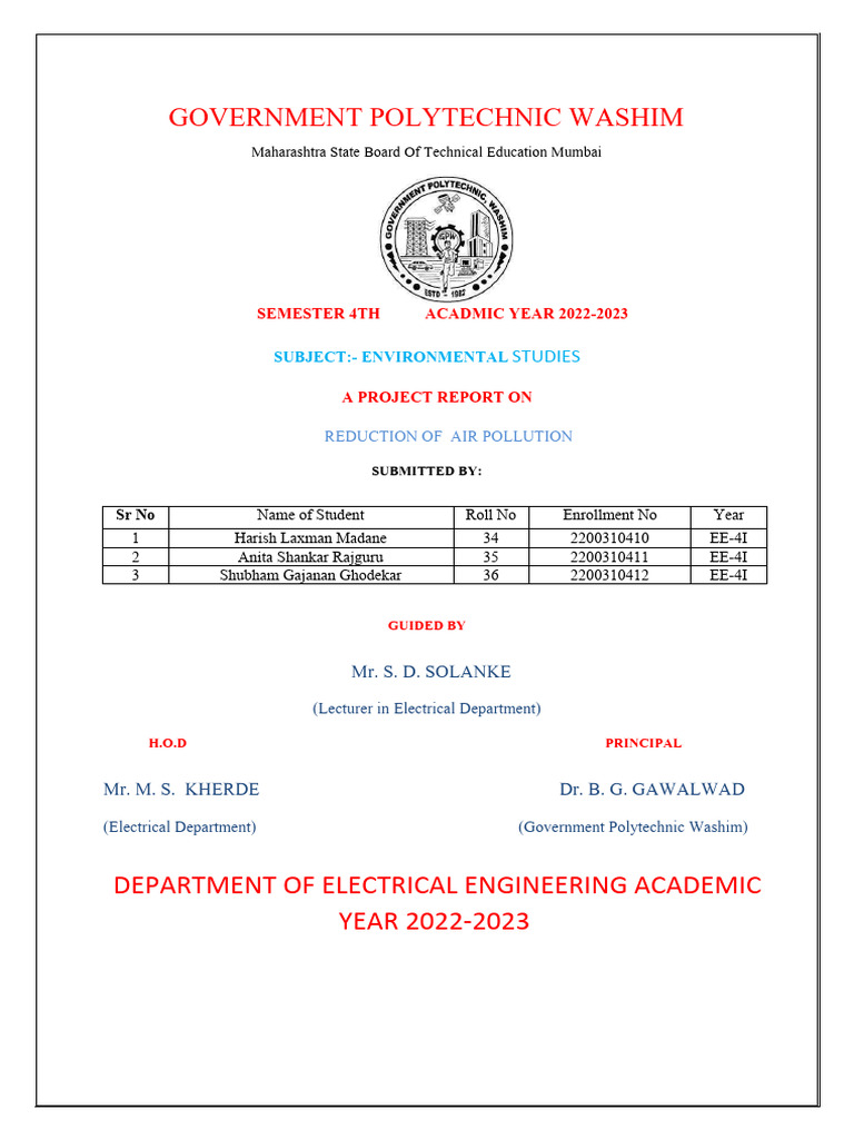 EST Microproject | PDF | Electric Vehicle | Air Pollution